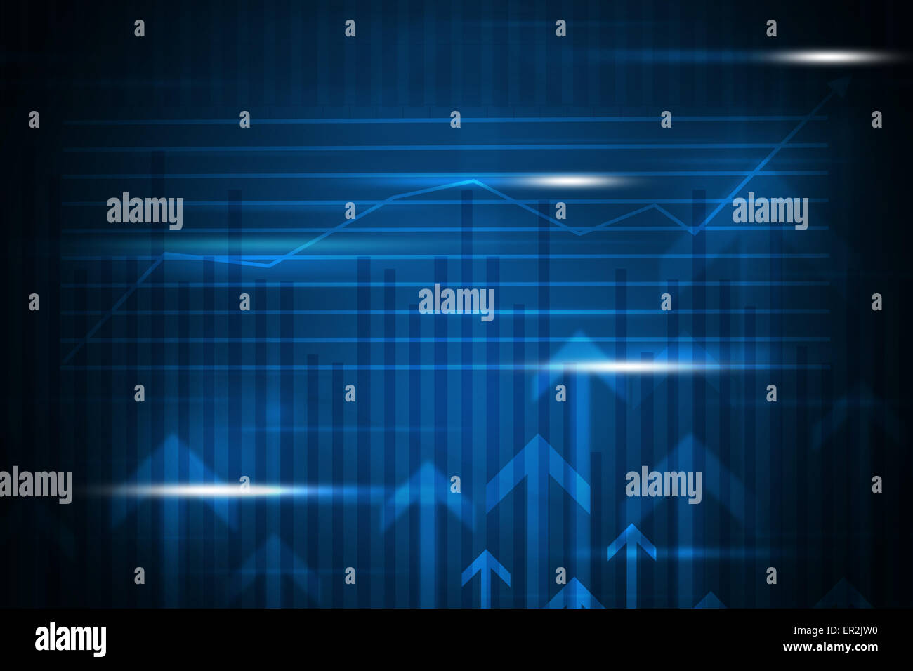 Abstract blue background with graphs Stock Photo - Alamy
