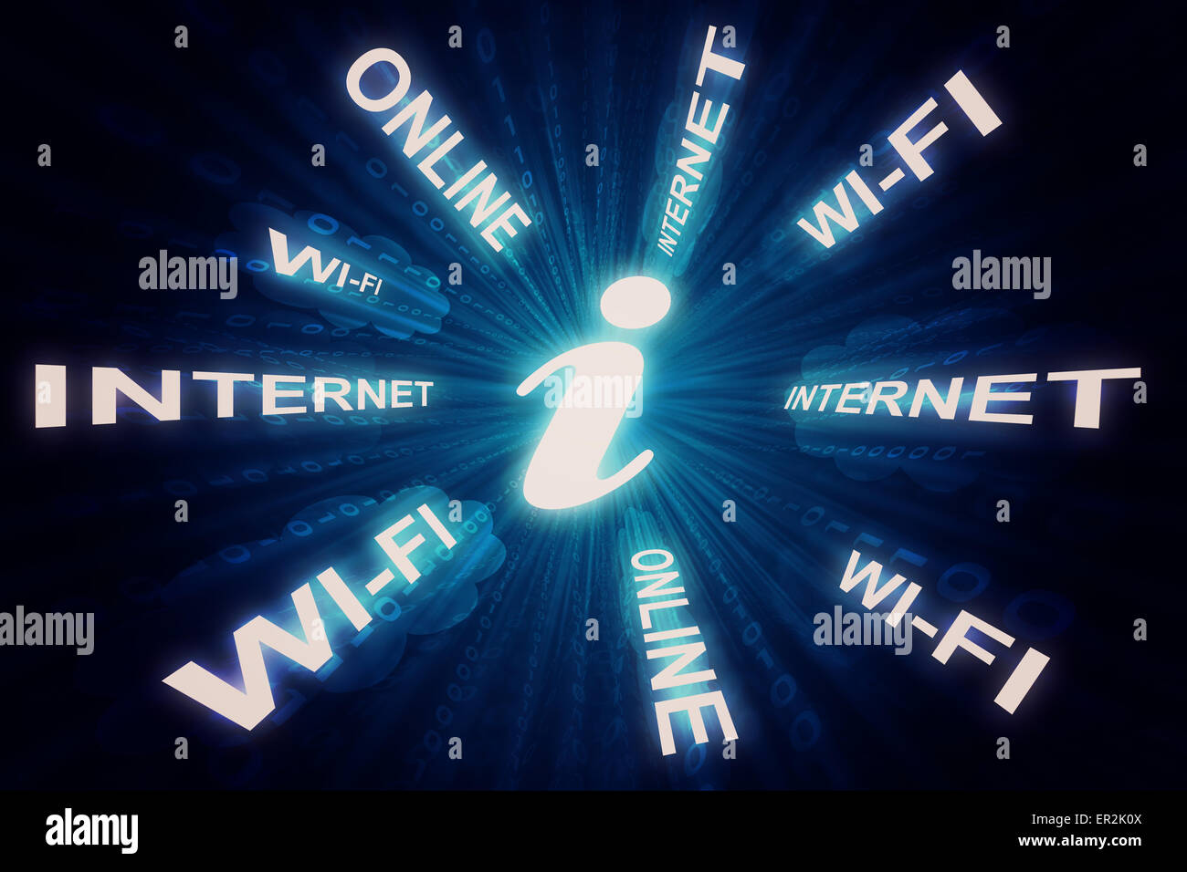 Matrix blue background Stock Photo - Alamy