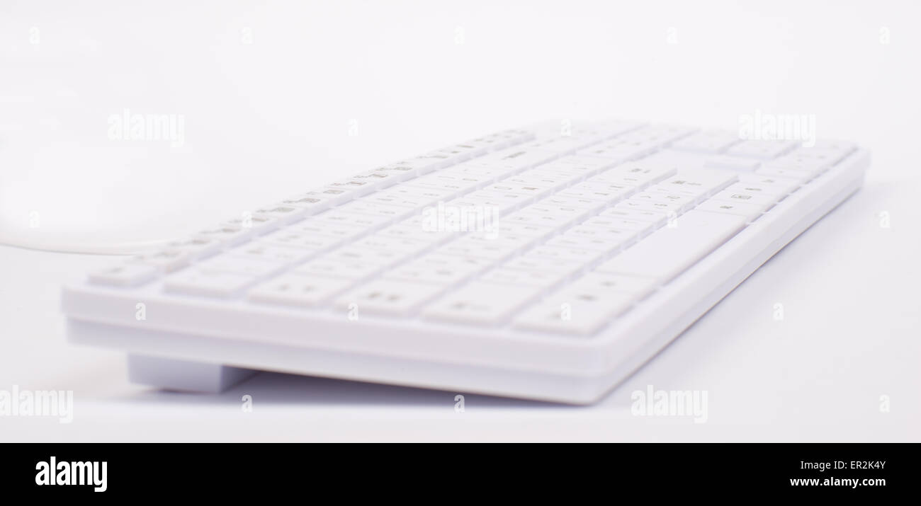 White keyboard with different view Stock Photo - Alamy