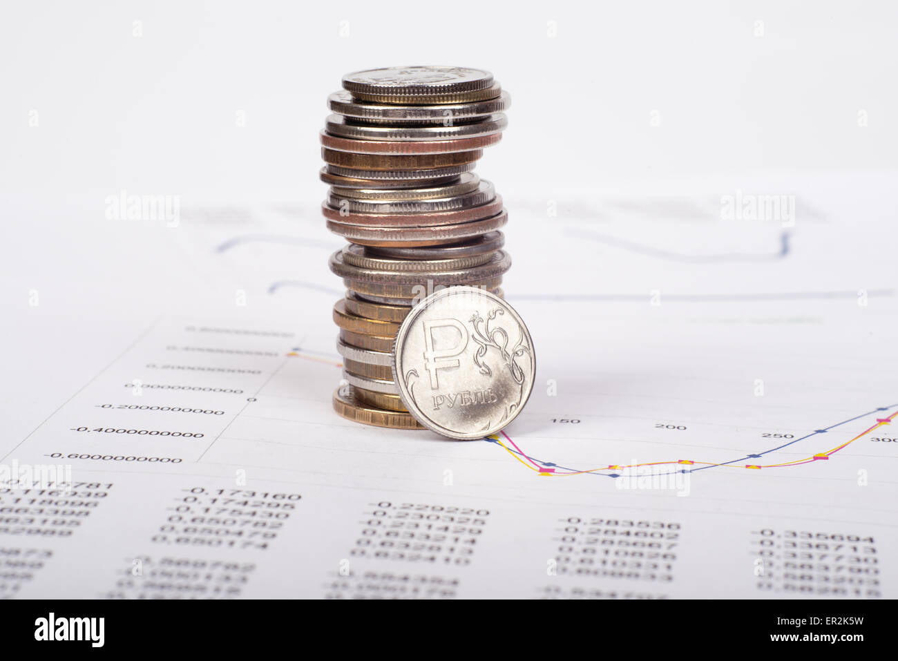 Business document with graphs Stock Photo - Alamy