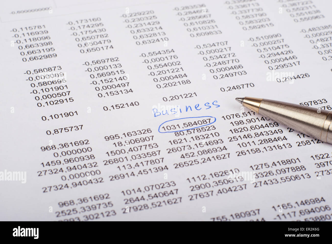 Document with pen Stock Photo - Alamy