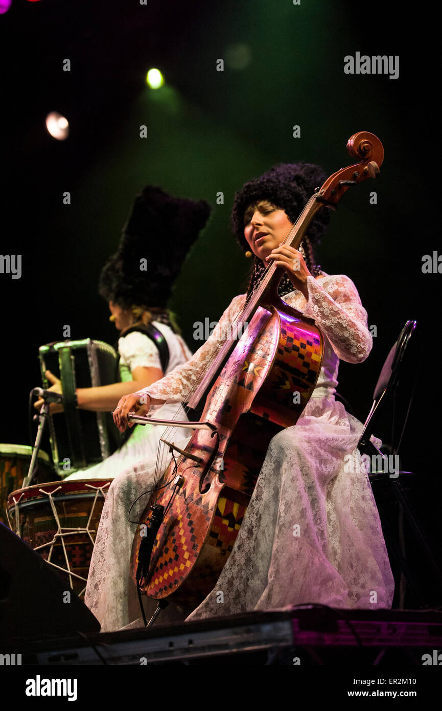 Dakha Brakha performing live at WOMAD music festival, Charlton Park, UK ...