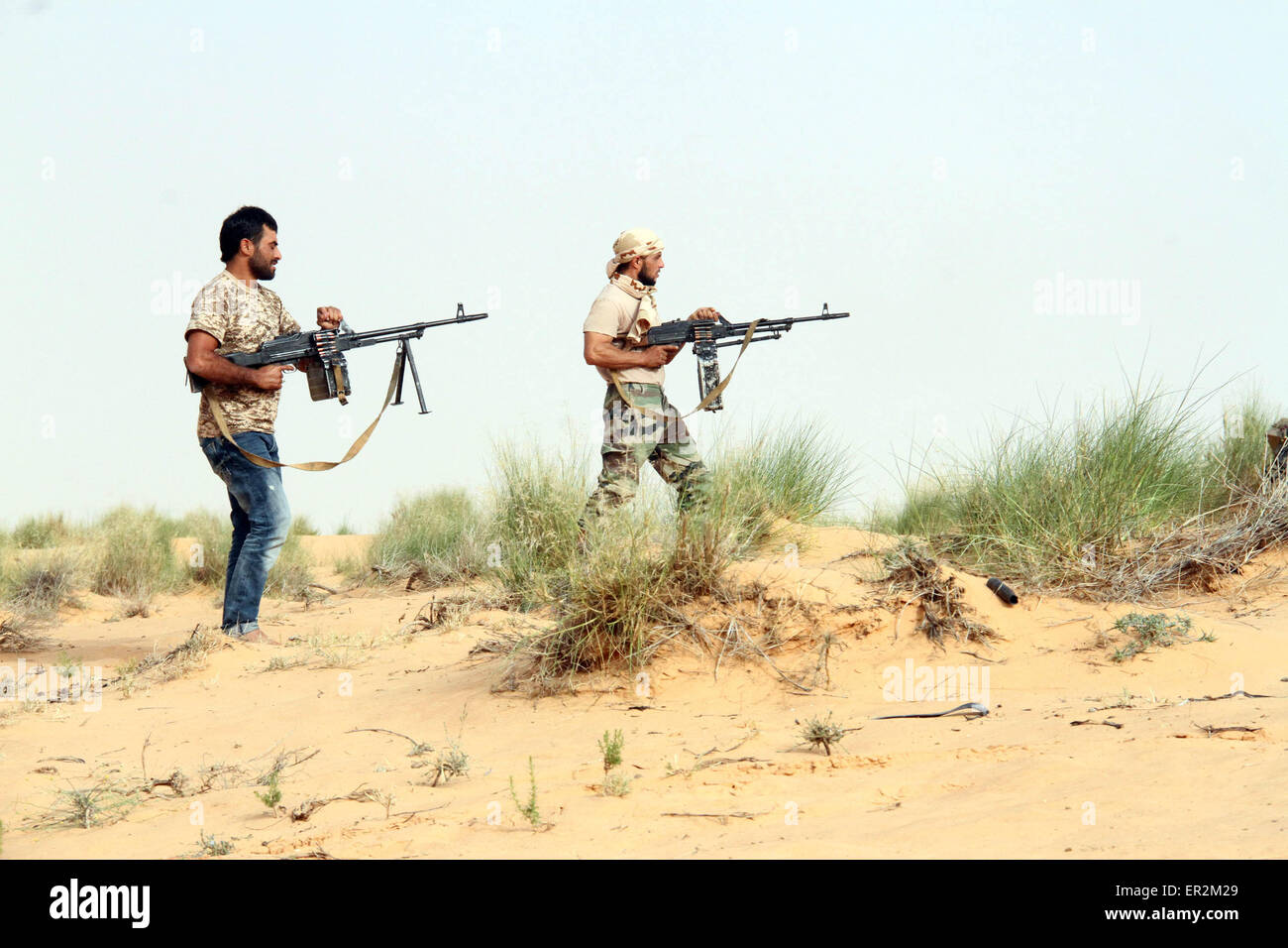 Sabratha, Libya. 25th May, 2015. Some fighters for Libya Dawn are seen ...