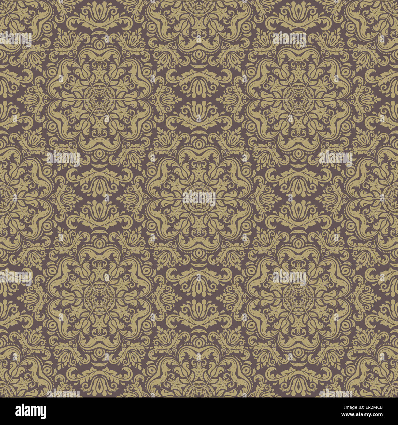 Damask Seamless Pattern Stock Photo - Alamy