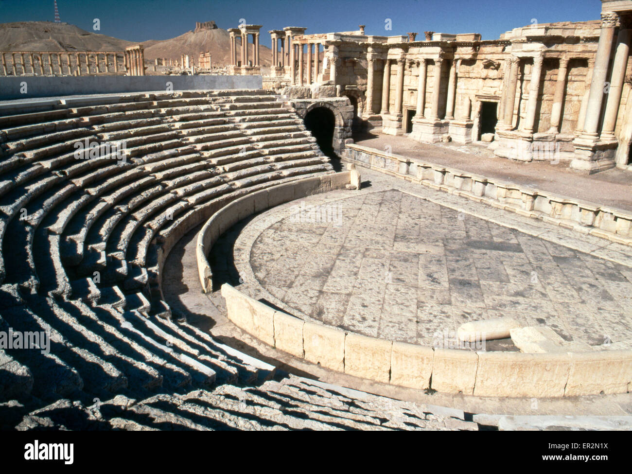 Roman amphitheatre at Palmyra, Syria Stock Photo - Alamy