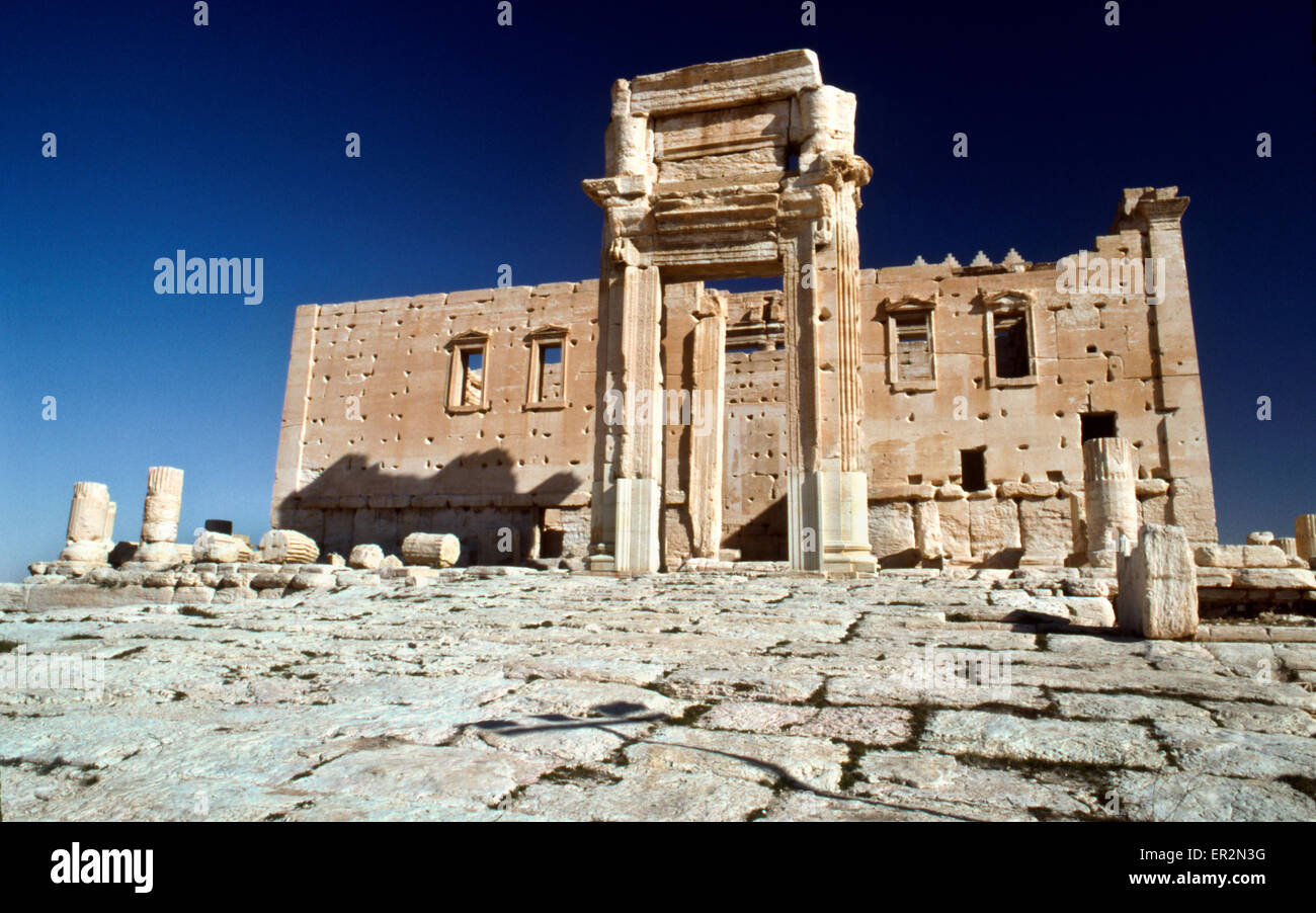 The Temple of Bel at Palmyra in Syria, western gate. Palmyra was ...