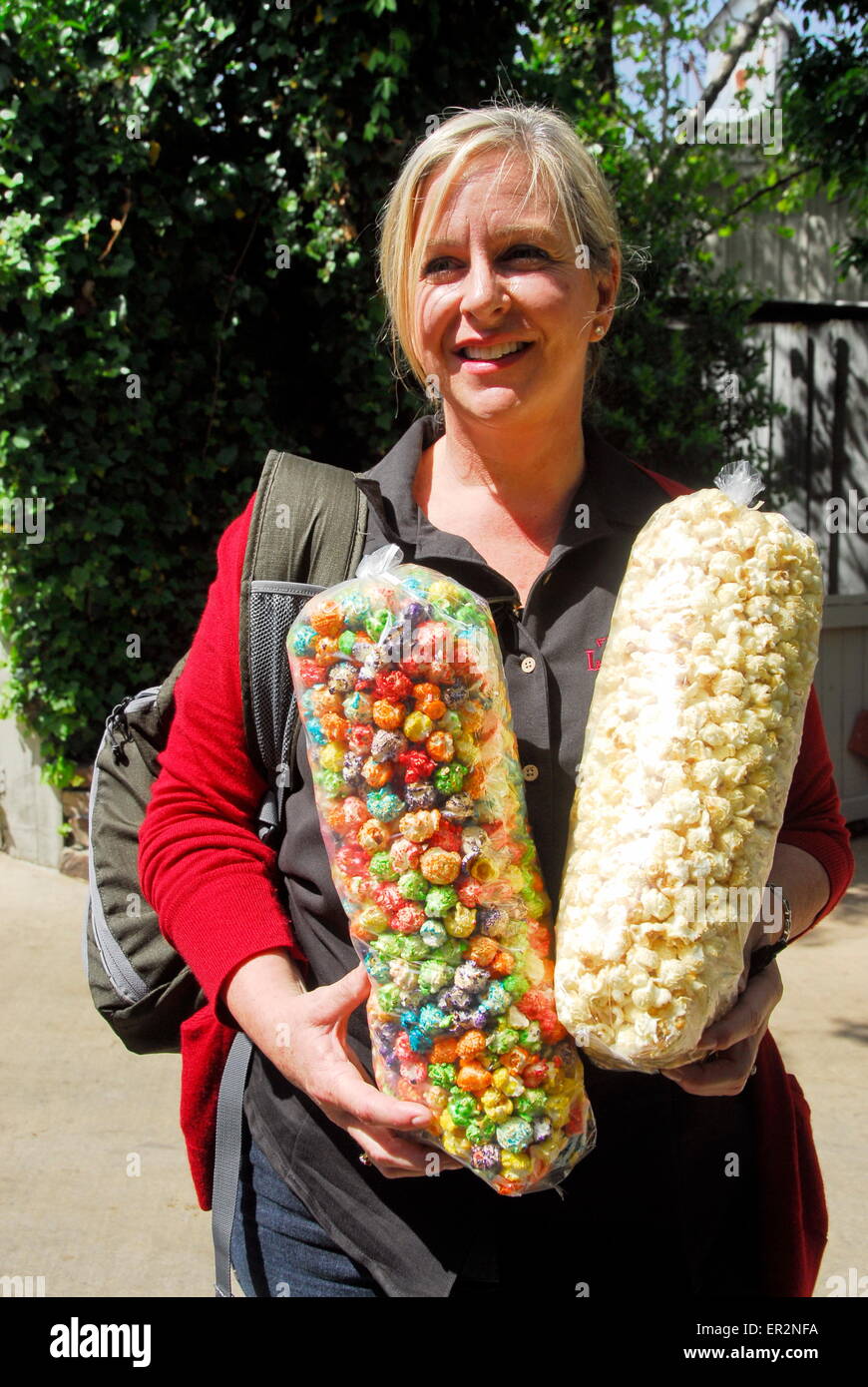 Multi colored popcorn from Silver Dollar City theme park, Branson ...