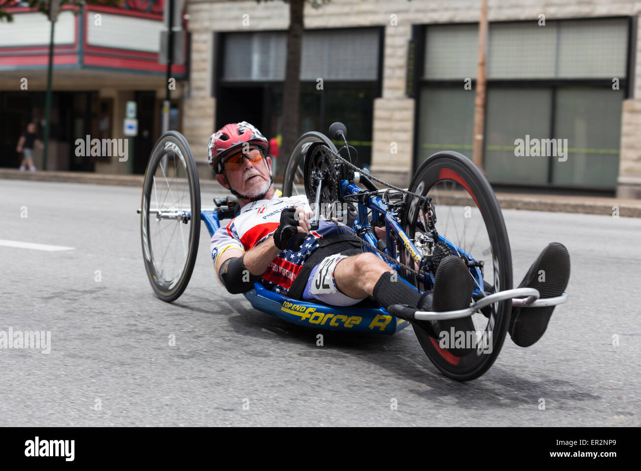 Chattanooga, Tennessee, USA. 25th May, 2015. Cyclists with disabilities ...