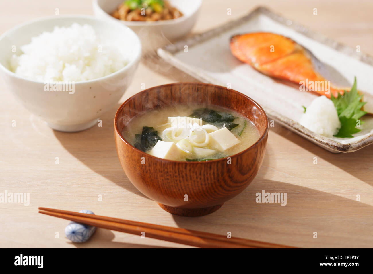 Japanese style breakfast Stock Photo - Alamy