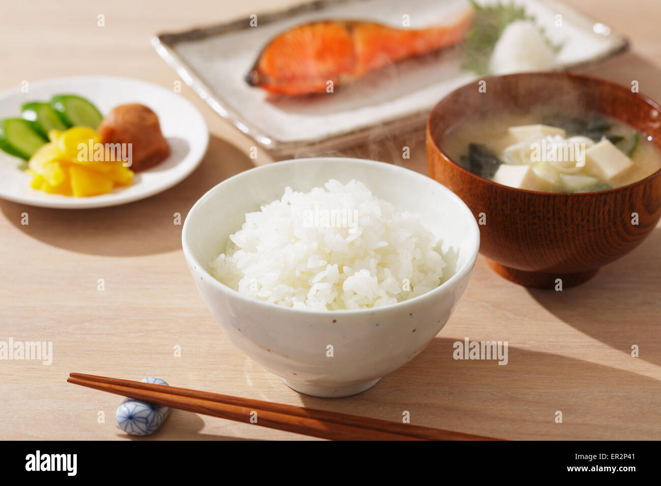 Japanese style breakfast Stock Photo - Alamy