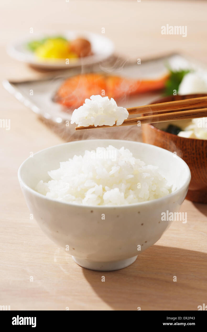 Japanese style breakfast Stock Photo - Alamy