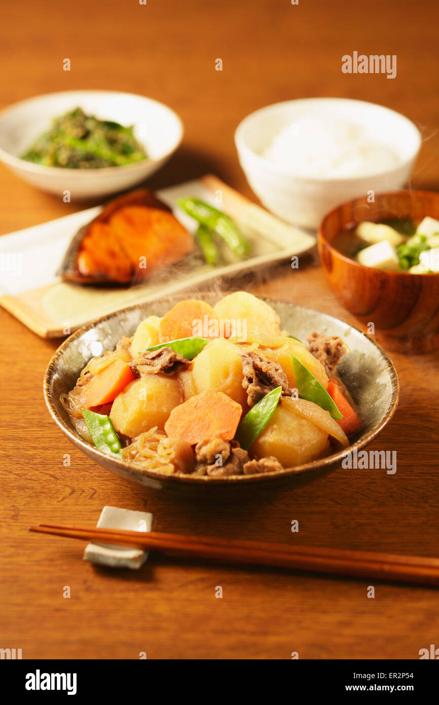 Japanese style set menu Stock Photo - Alamy