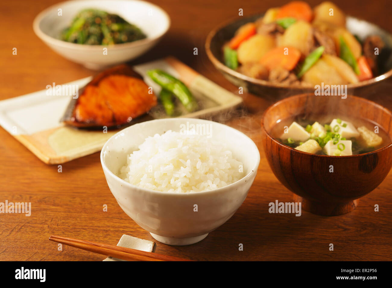 Japanese style set menu Stock Photo - Alamy