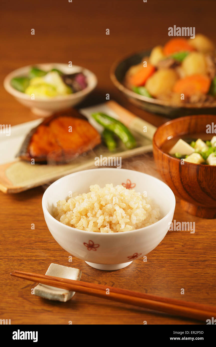 Japanese style set menu Stock Photo - Alamy