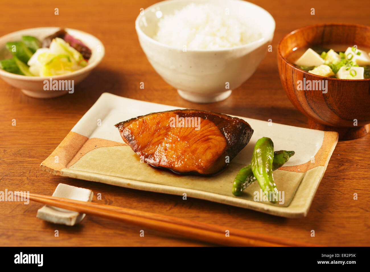 Japanese style set menu Stock Photo - Alamy