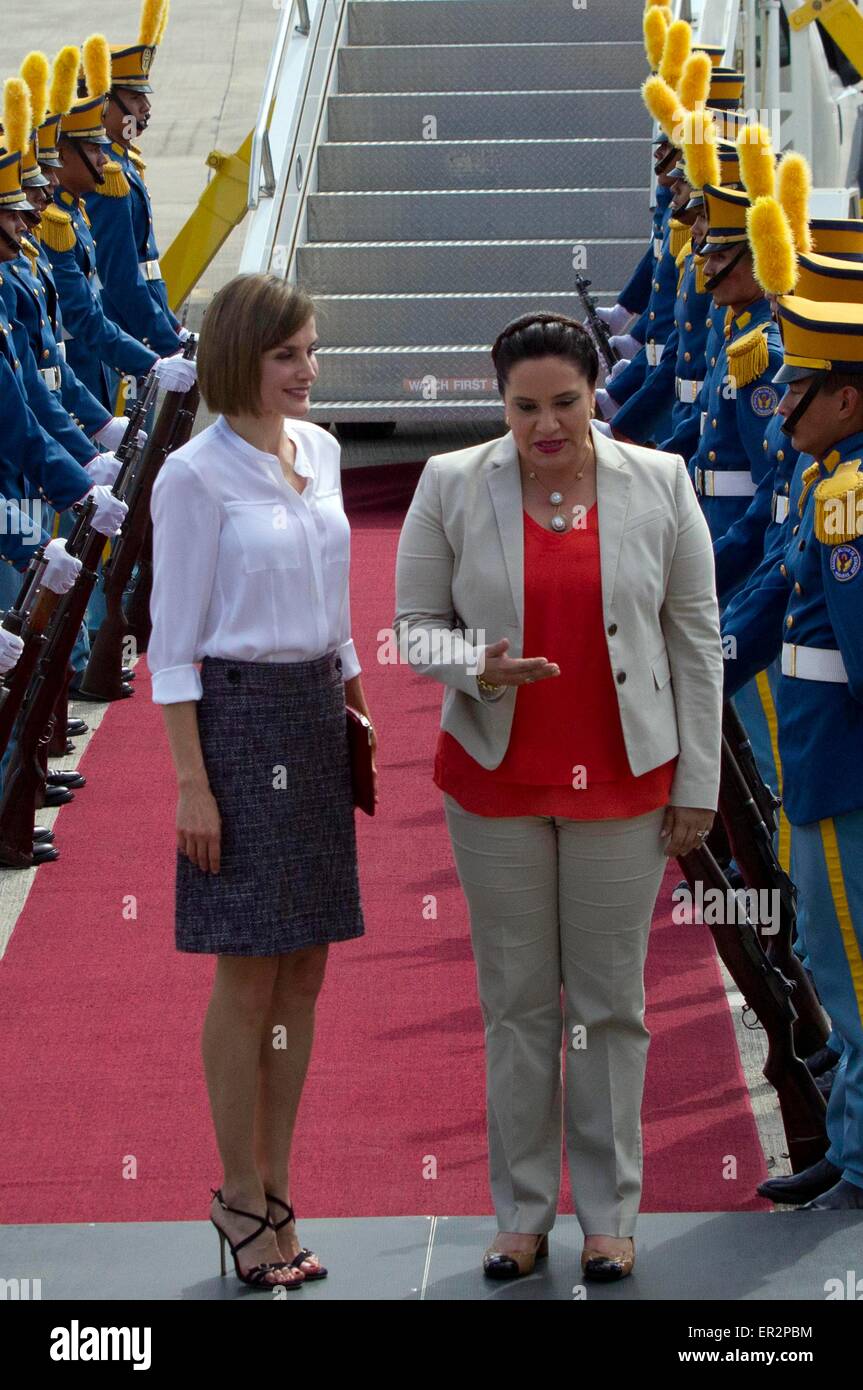 Palmerola, Honduras. 25th May, 2015. Honduras' First Lady, Ana Garcia ...