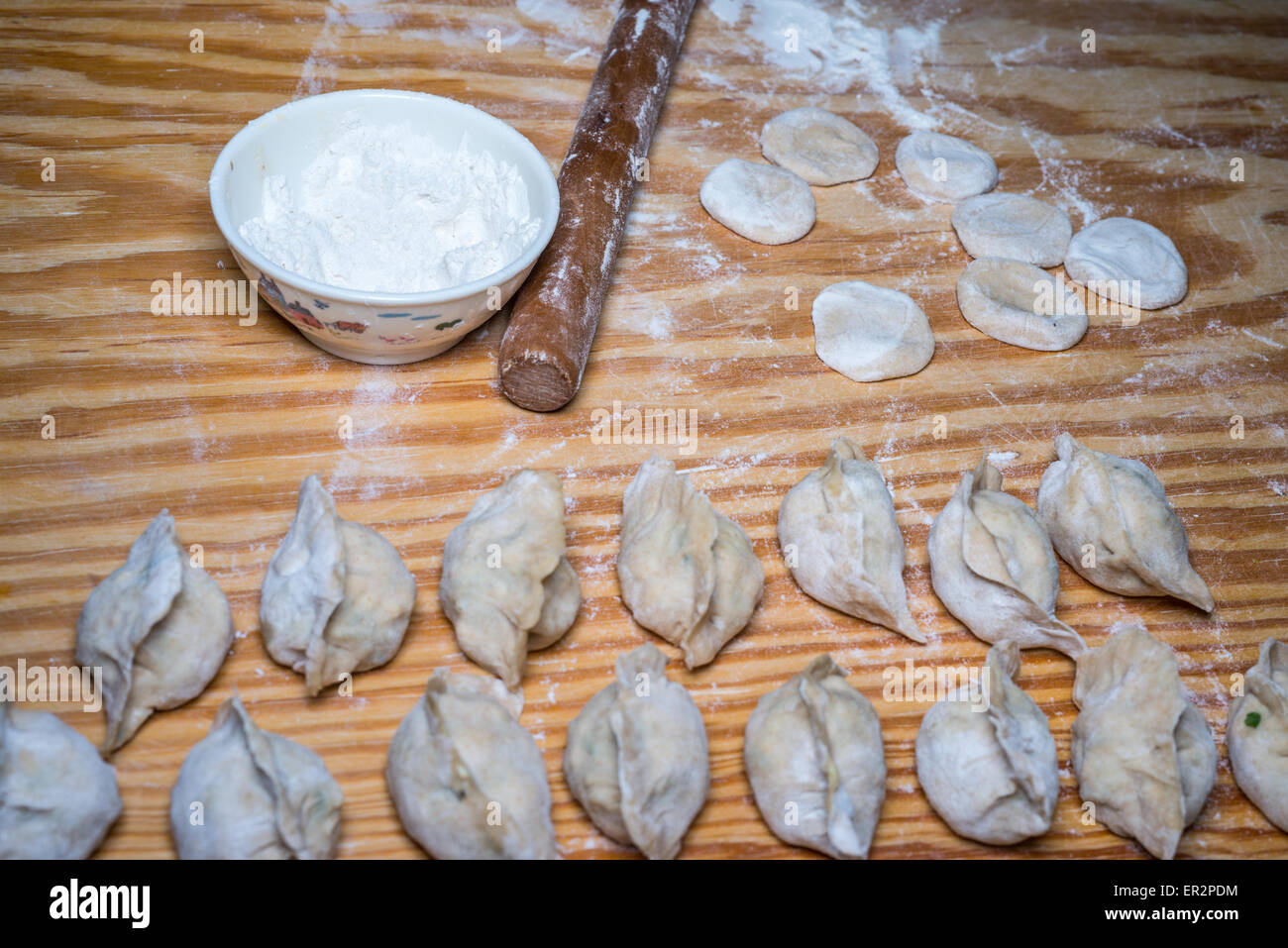 Handmade dumpling making Stock Photo - Alamy
