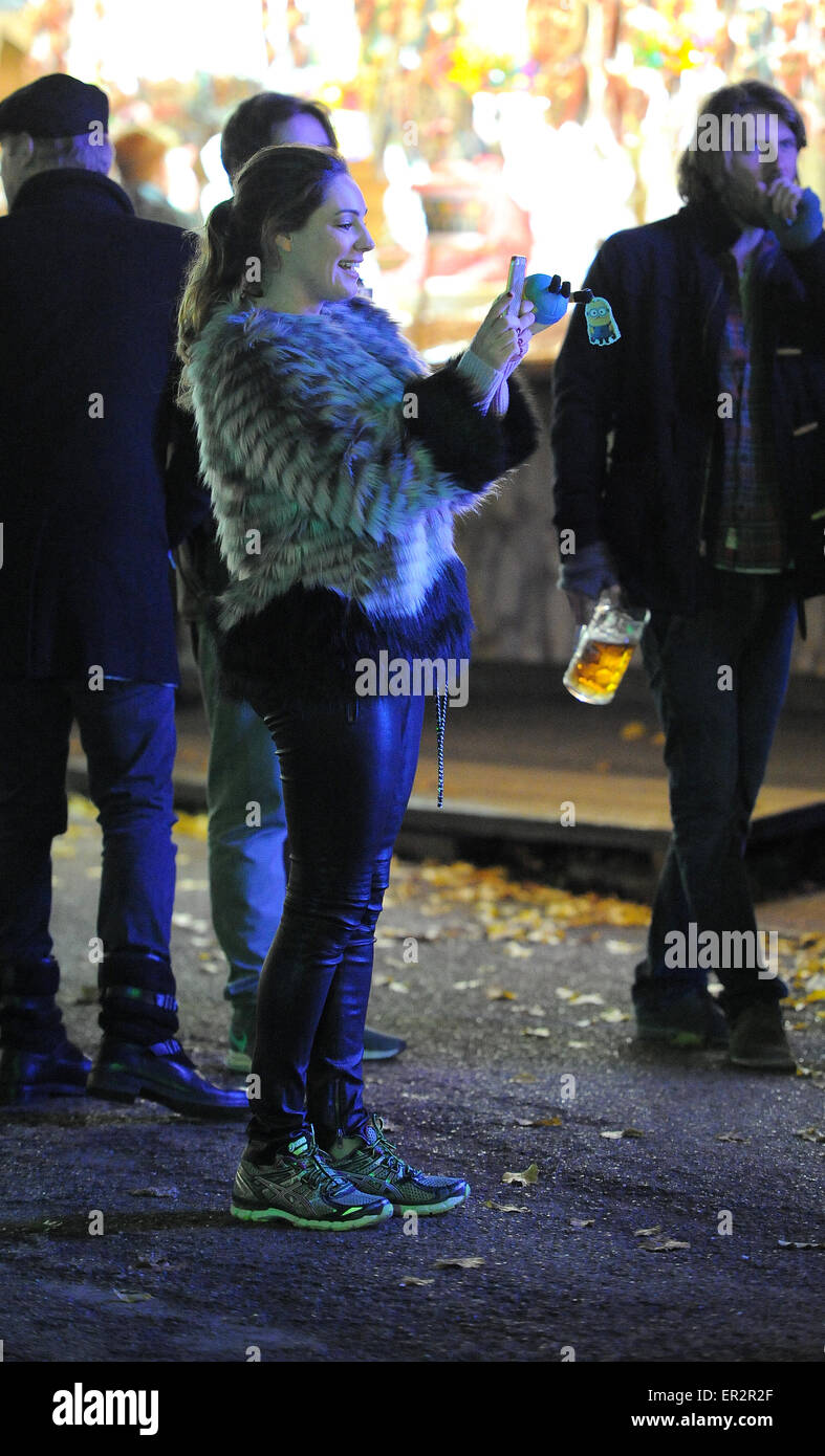 Kelly Brook enjoys an evening out at Hyde Park Winter Wonderland - VIP ...