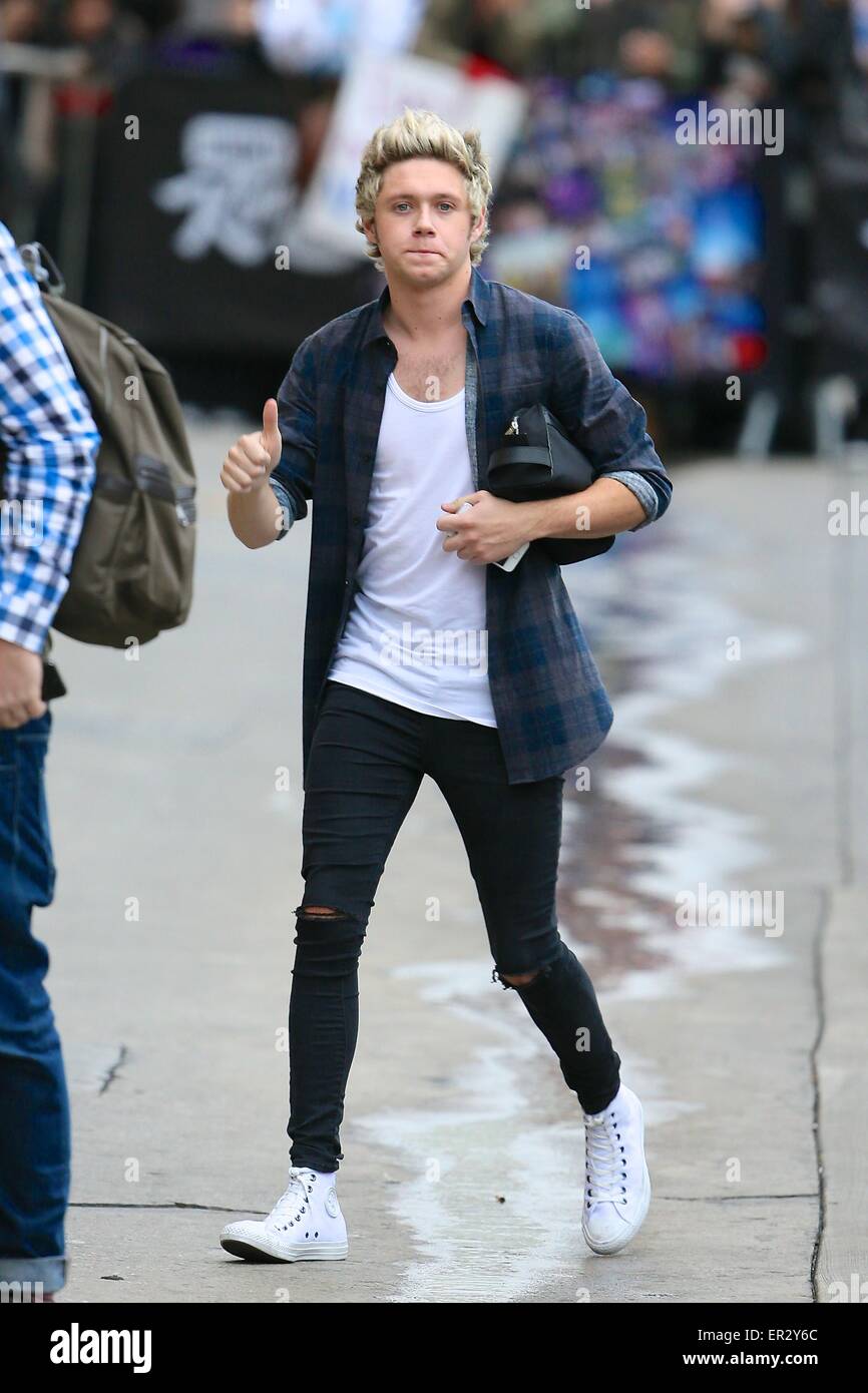 Boy band 'One Direction' at ABC studios for late-night talk show 'Jimmy ...