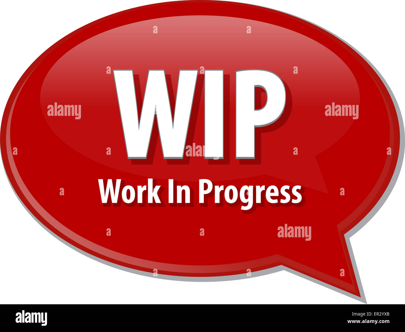 word speech bubble illustration of business acronym term WIP Work In ...