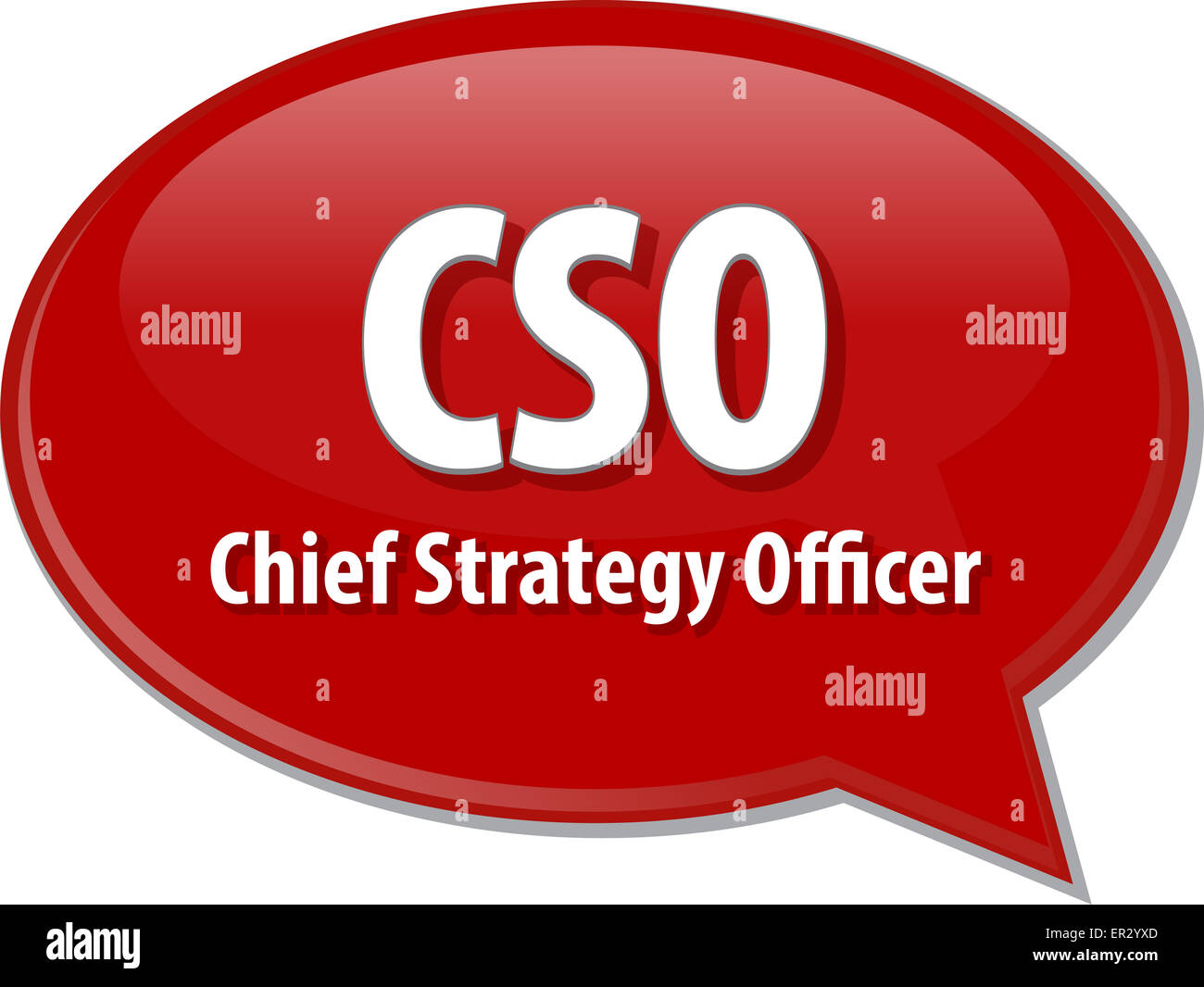 word speech bubble illustration of business acronym term CSO Chief ...