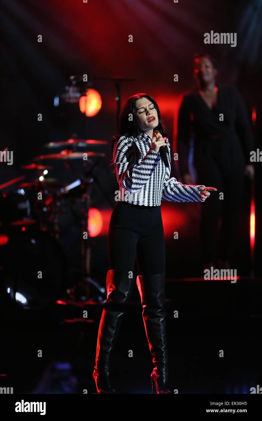 Jessie J performing live on stage on Jimmy Kimmel Live! Jessie J ...