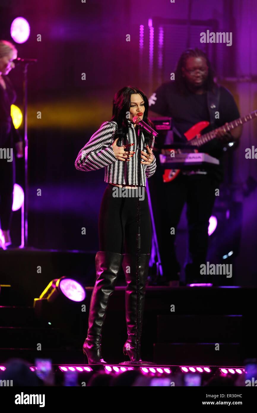 Jessie J performing live on stage on Jimmy Kimmel Live! Jessie J ...