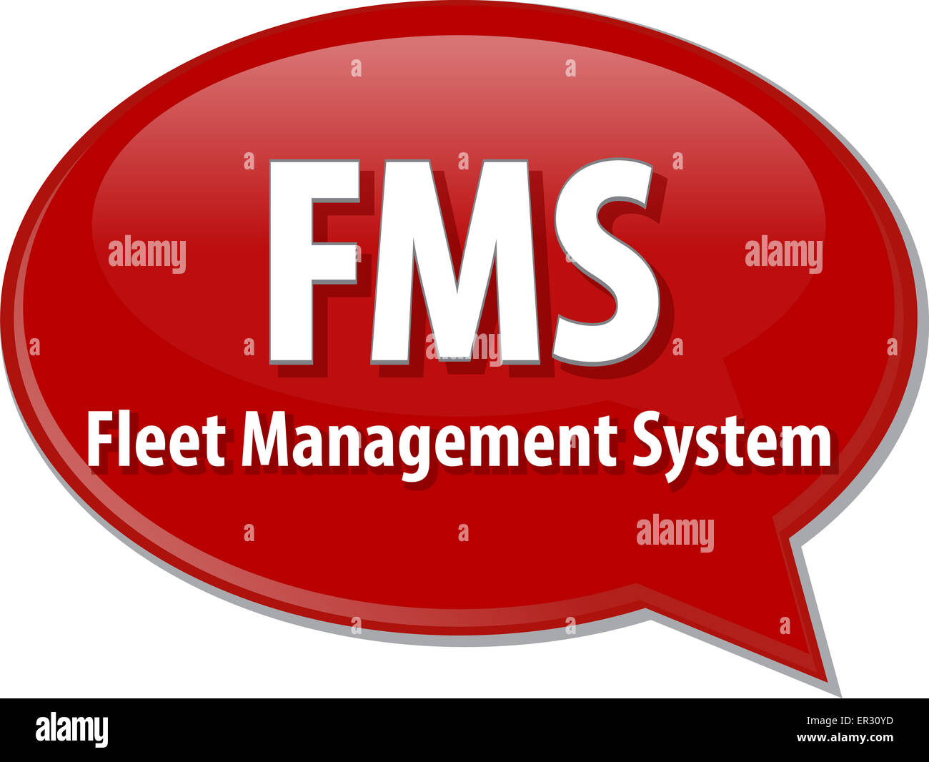 word speech bubble illustration of business acronym term FMS Fleet ...