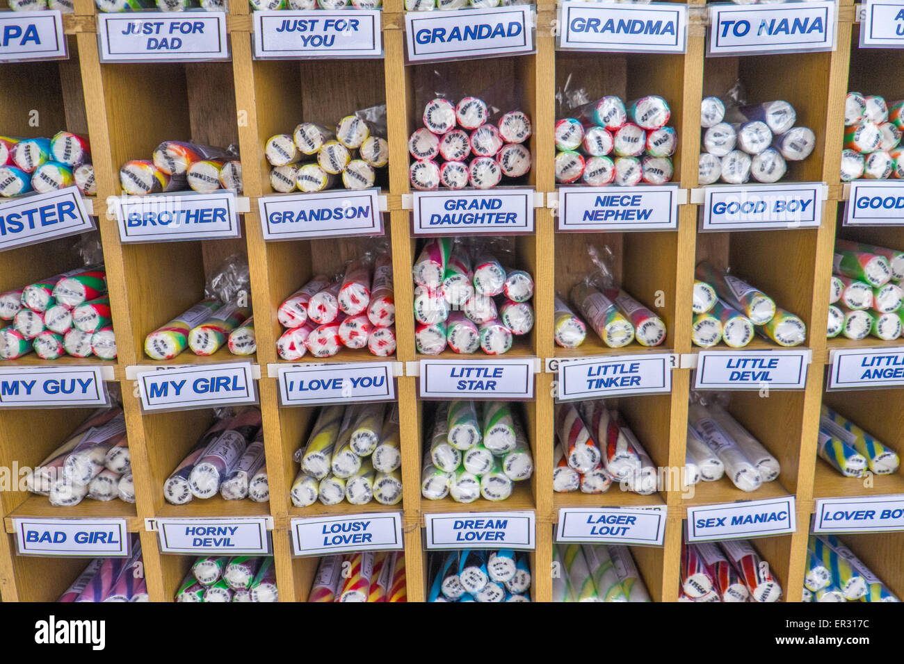 Sticks of rock sweet hi-res stock photography and images - Alamy