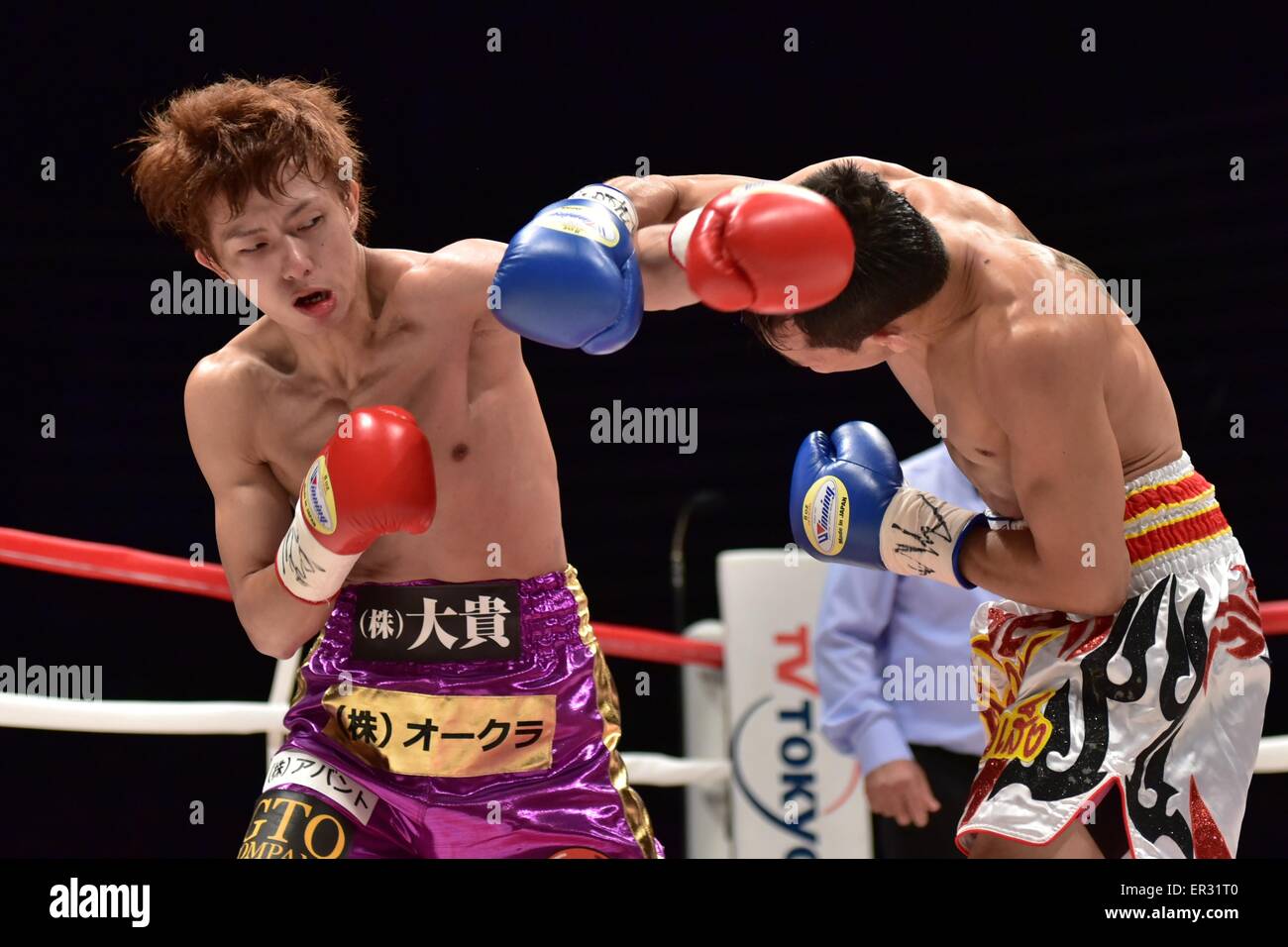 Tokyo, Japan. 6th May, 2015. (L-R) Ryoichi Taguchi (JPN), Kwanthai ...