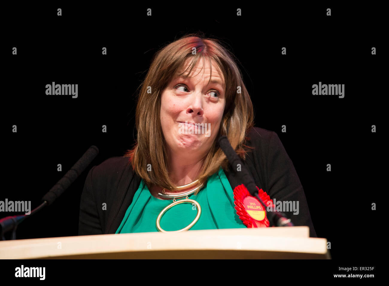 Jess Phillips pictured winning her seat for Birmingham Yardley at the ...