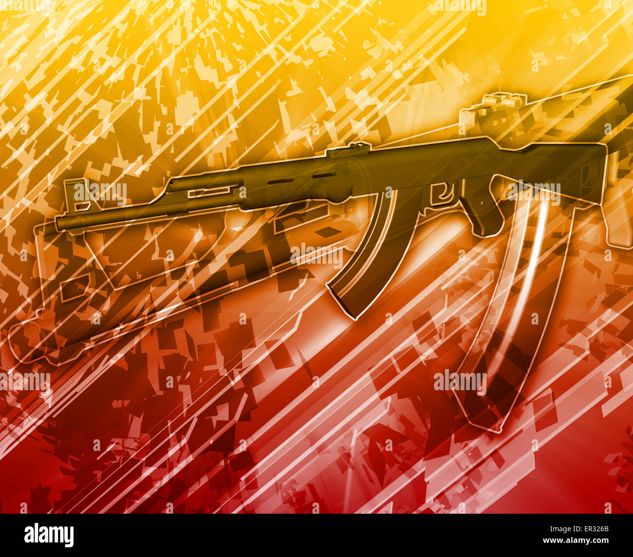 Abstract background digital collage concept illustration terrorism ...