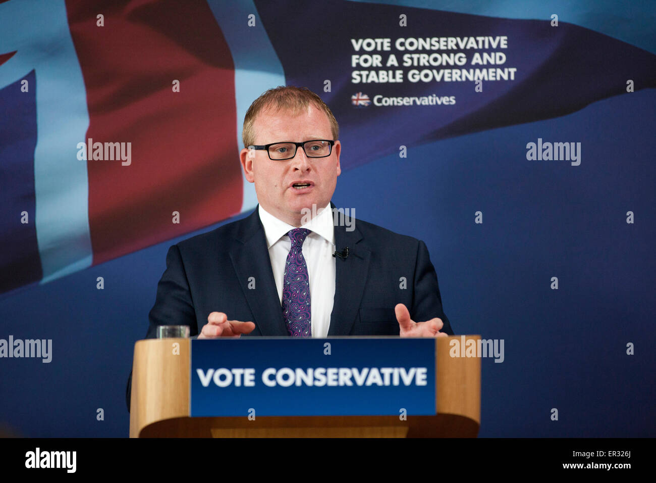 MP Marcus Jones MP for Nuneaton speaking at a meeting prior to the 2015 ...