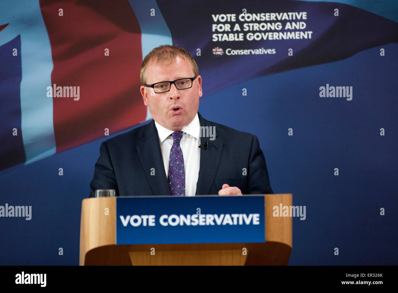 MP Marcus Jones MP for Nuneaton speaking at a meeting prior to the 2015 ...