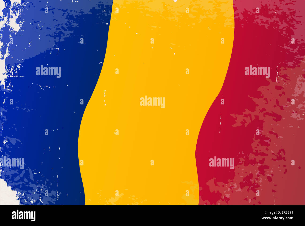 The flag of the African country of Chad Stock Photo - Alamy