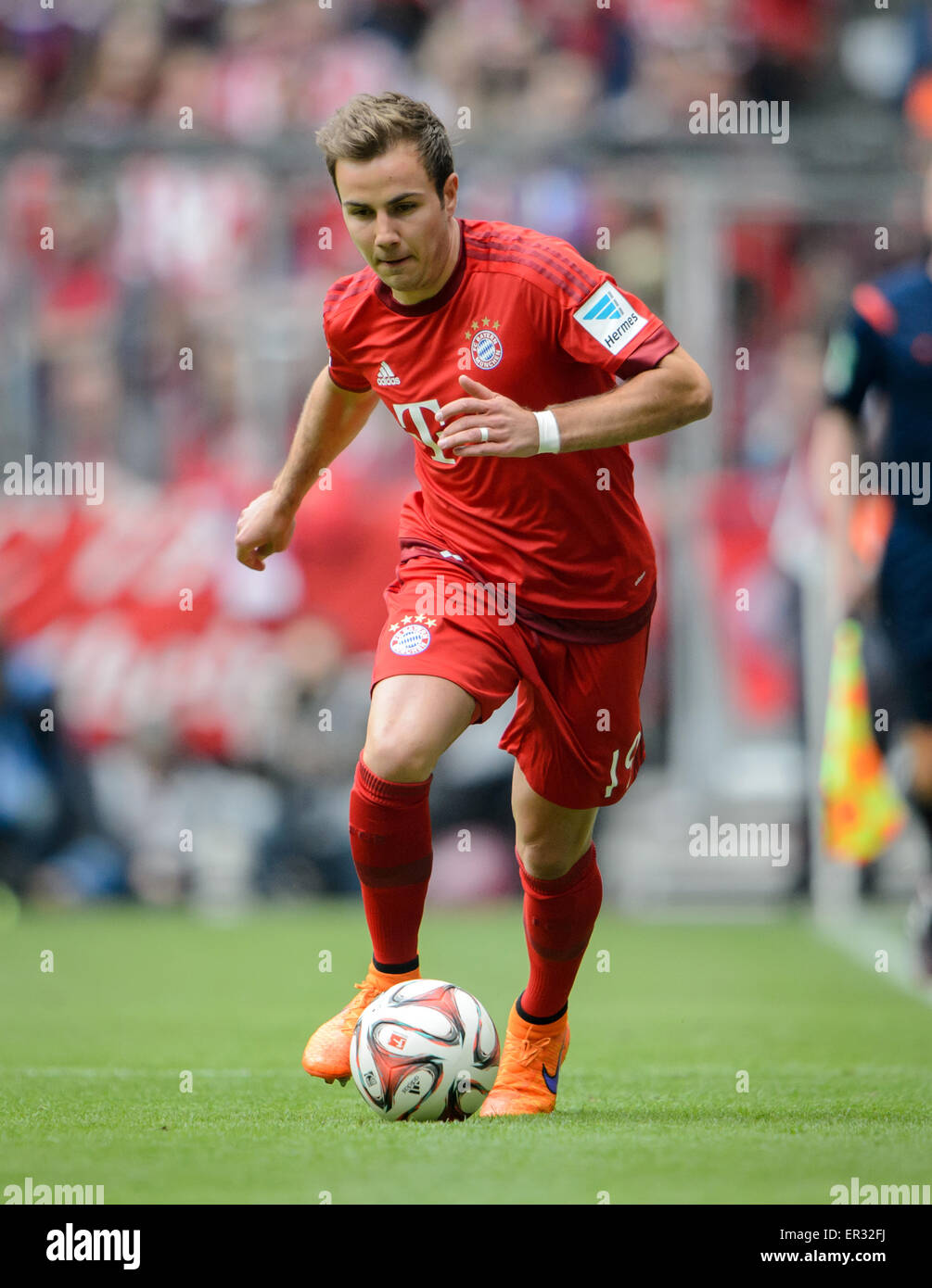 Munich, Germany. 23rd May, 2015. Munich's Mario Goetze in action at the ...