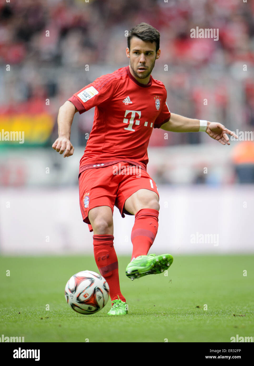 Munich, Germany. 23rd May, 2015. Munich's Juan Bernat in action at the ...