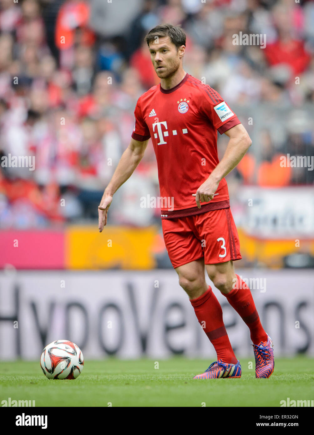 Munich, Germany. 23rd May, 2015. Munich's Xabi Alonso in action at the ...