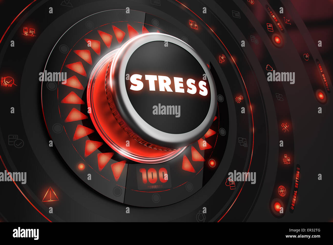 Stress Controller on Black Console Stock Photo - Alamy