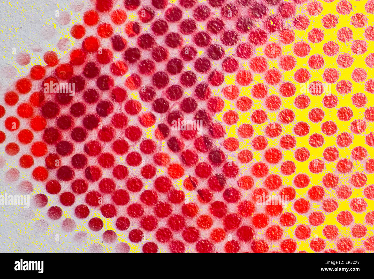 red olored paint dots - abstract pop background Stock Photo - Alamy