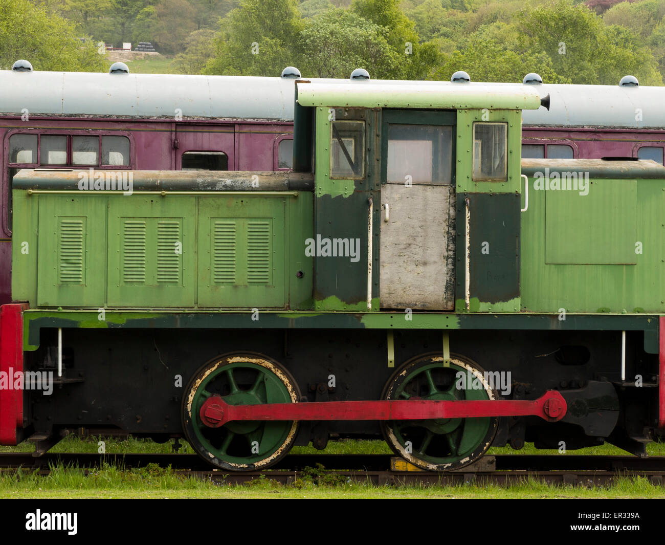derelict old diesel locomotive,Peak Rail heritage railway,Matlock ...