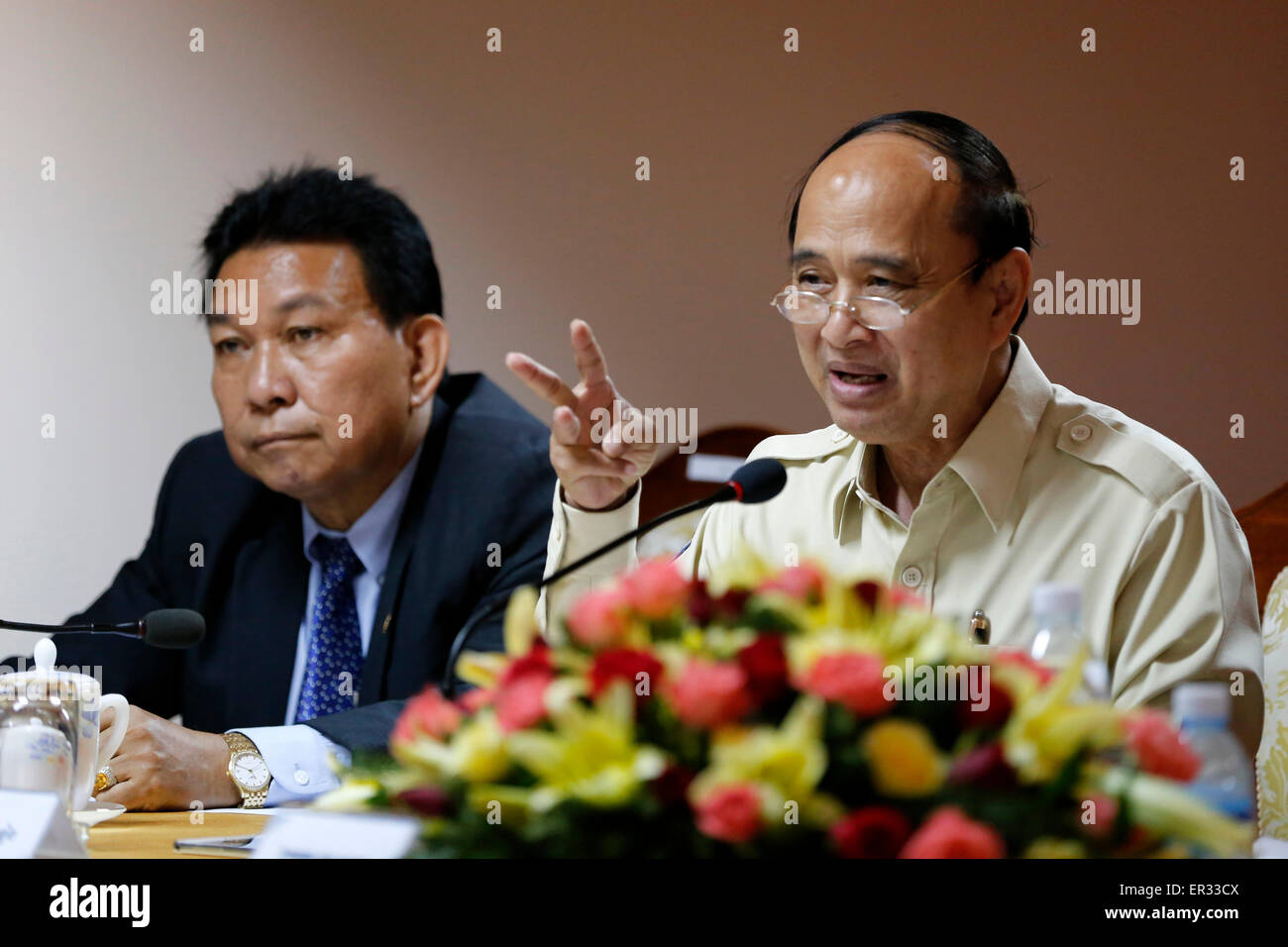 Phnom Penh, Cambodia. 26th May, 2015. Chairmen of Cambodia's Anti ...