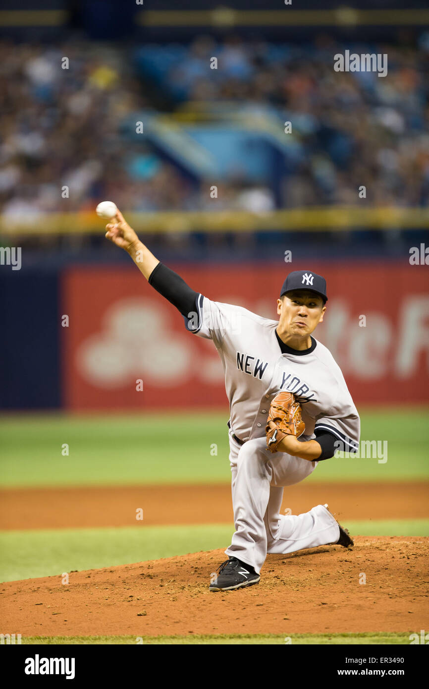 Tampa, Florida, USA. 18th Apr, 2015. Masahiro Tanaka (Yankees) MLB ...