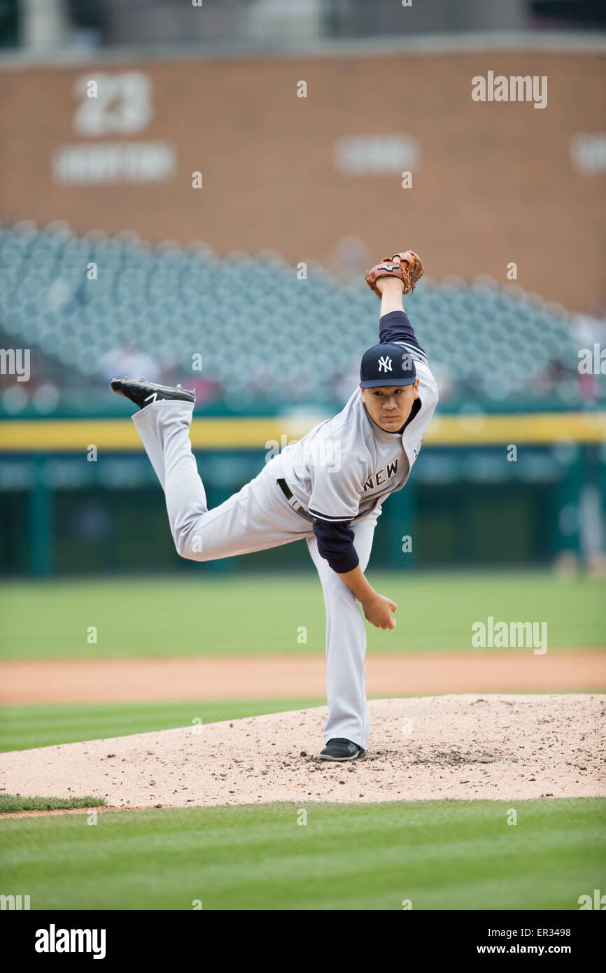 Detroit, Michigan, USA. 23rd Apr, 2015. Masahiro Tanaka (Yankees) MLB ...