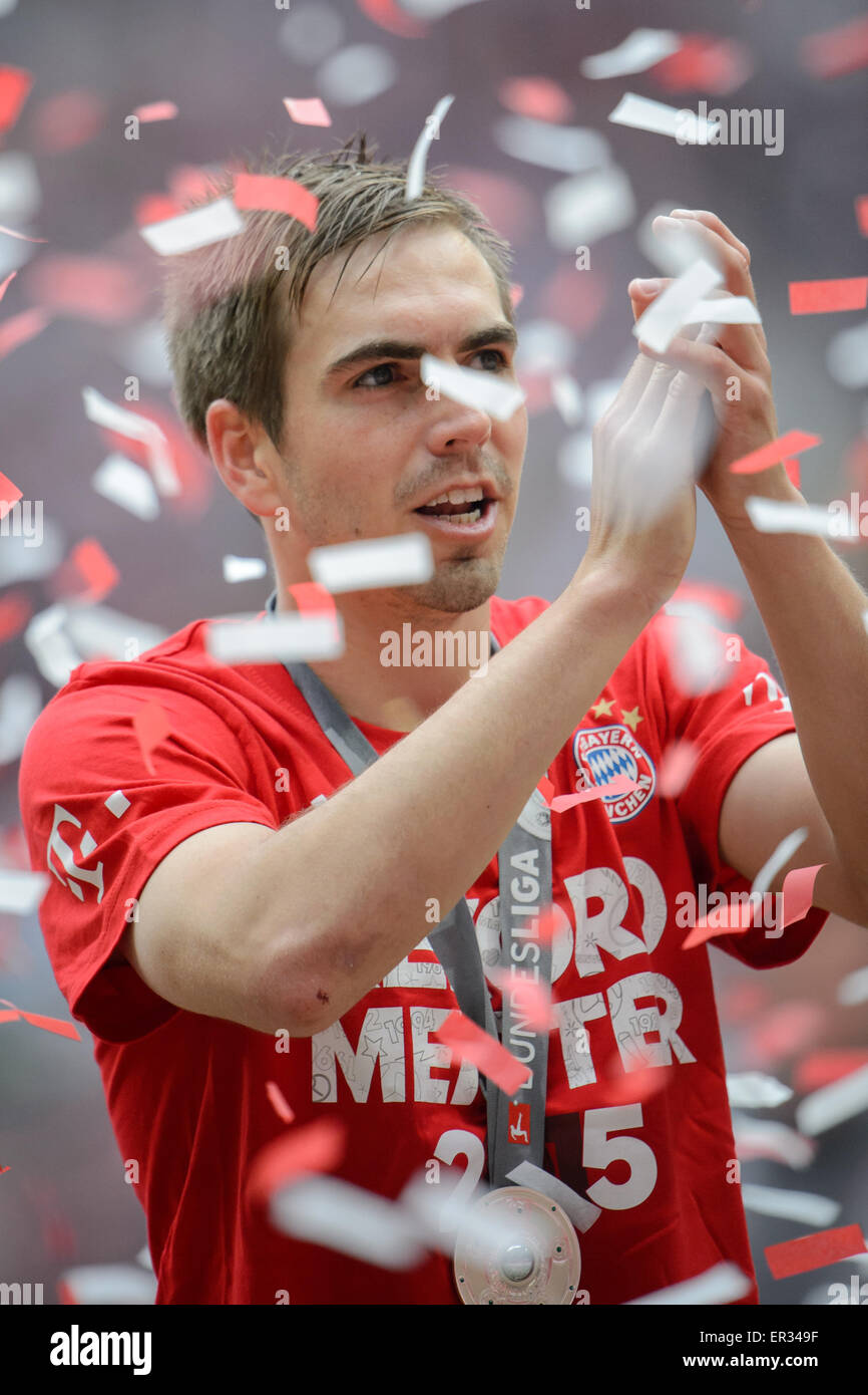 Munich, Germany. 23rd May, 2015. Munich's Philipp Lahm after the German ...