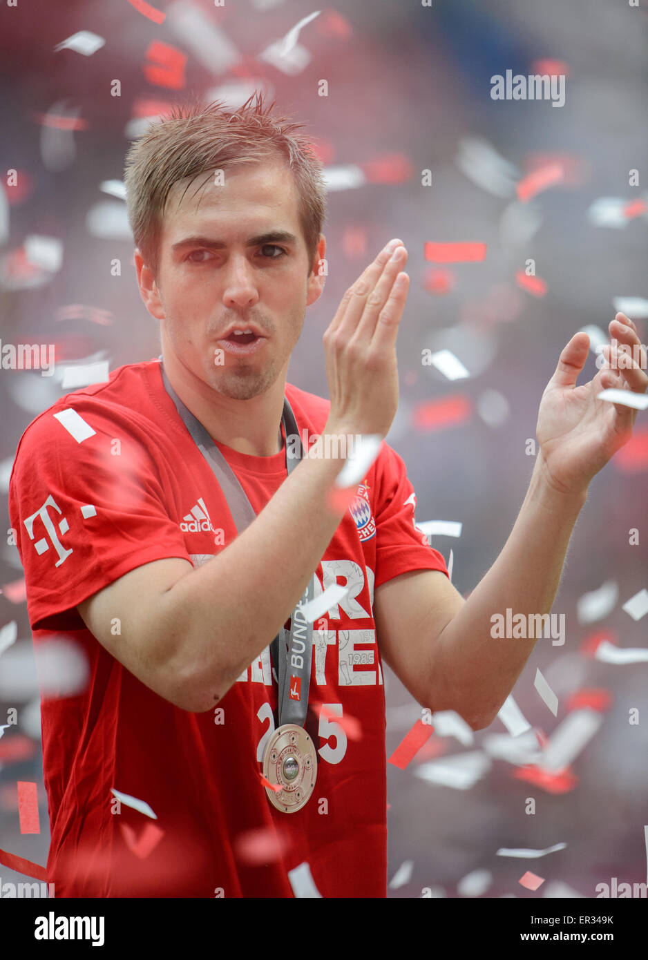Munich, Germany. 23rd May, 2015. Munich's Philipp Lahm after the German ...
