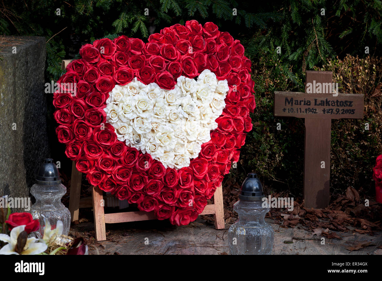 Herz Aus Rosen Fr Grab