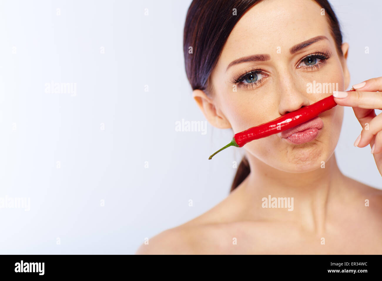 Woman hot red face hi-res stock photography and images - Alamy