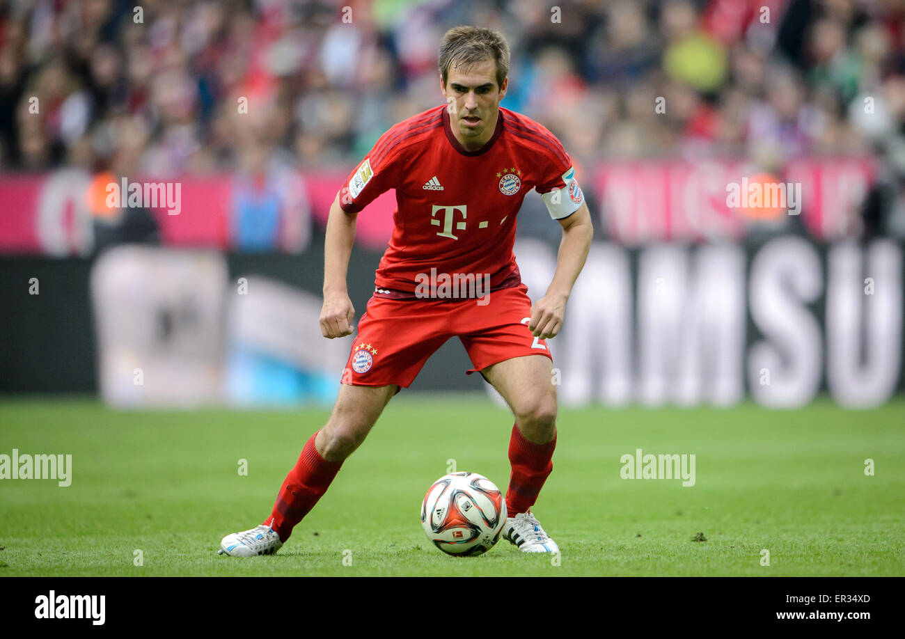 Munich, Germany. 23rd May, 2015. Munich's Philipp Lahm in action at the ...