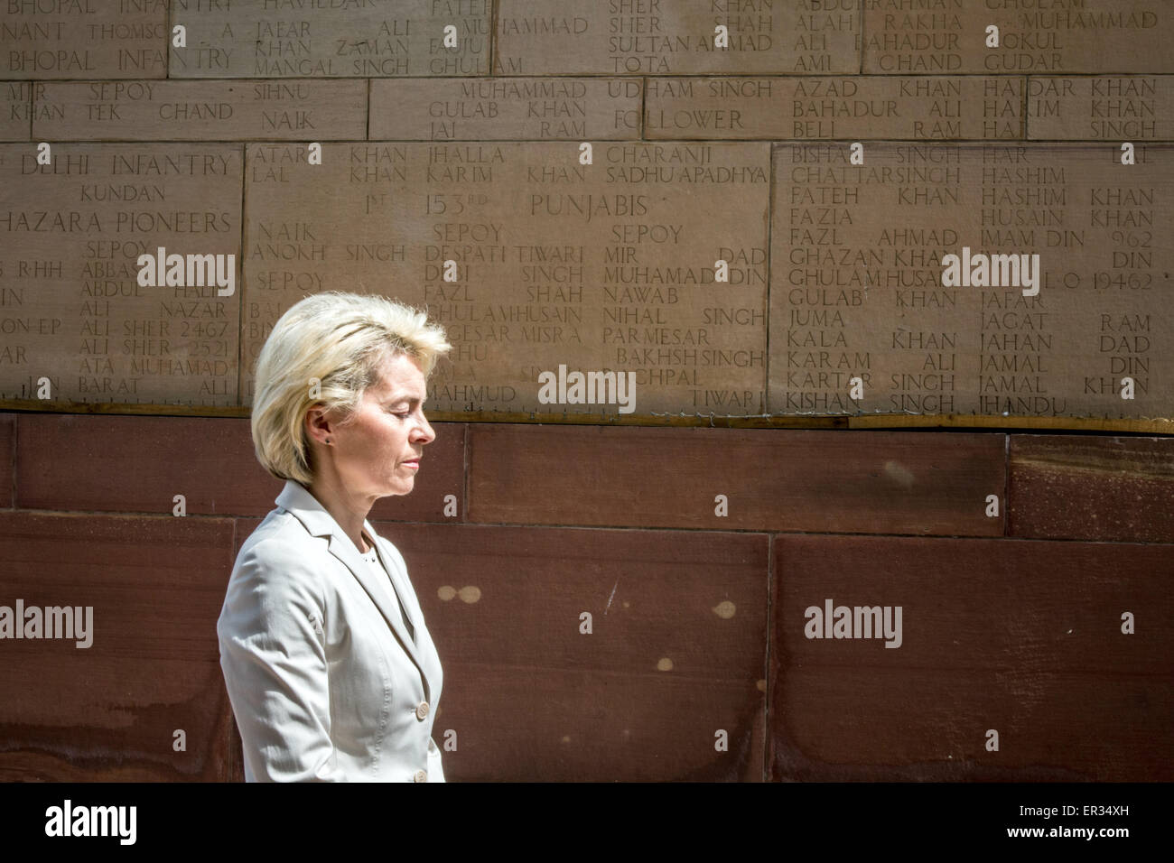 New Delhi, India. 26th May, 2015. German Minister of Defence Ursula von ...